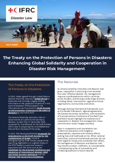 Treaty on the Protection of Persons in the Event of Disasters | IFRC